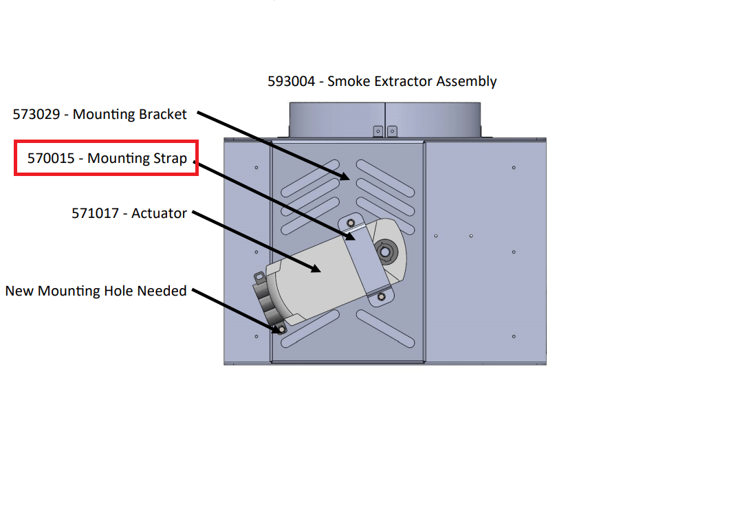 570015 Smoke Extractor Direct Drive Actuator Motor Large Mounting Strap ...